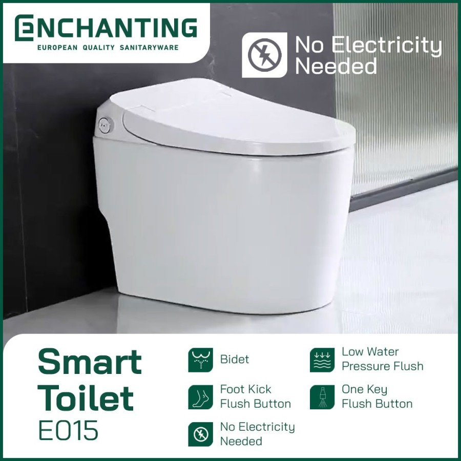 Jual Smart Toilet Kloset Duduk Automatic Europe Enchanting E015 enchanting smart toilet | Shopee ...