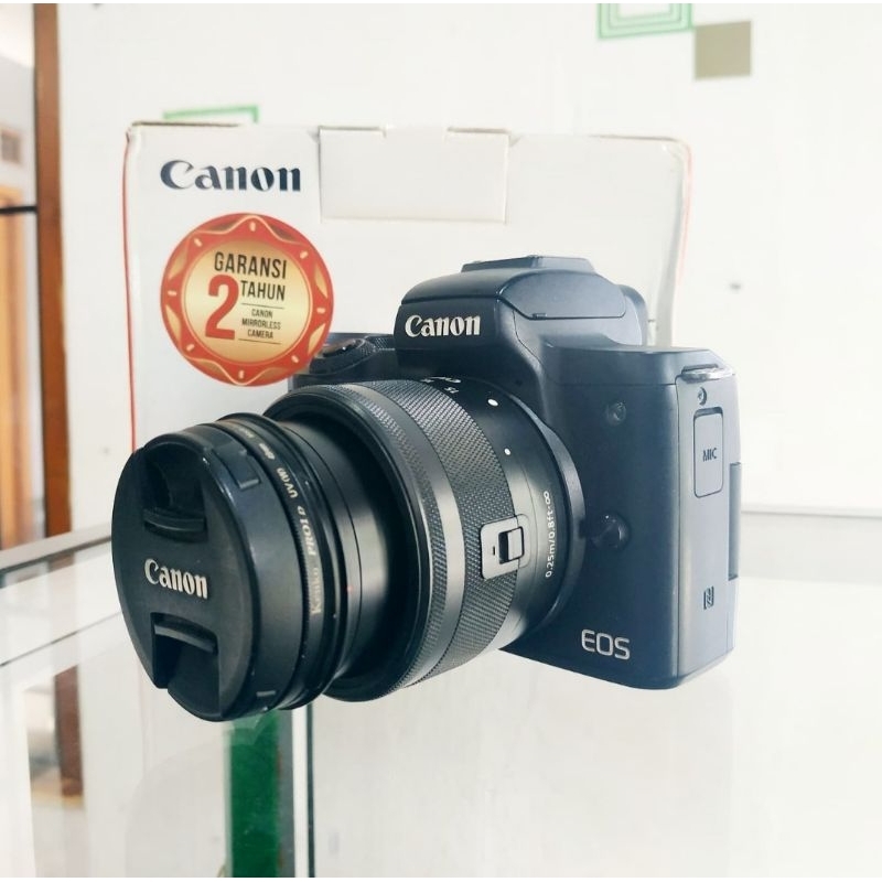 Jual CANON EOS M50 KIT 15-45 IS STM Fullset ex DS | Shopee Indonesia