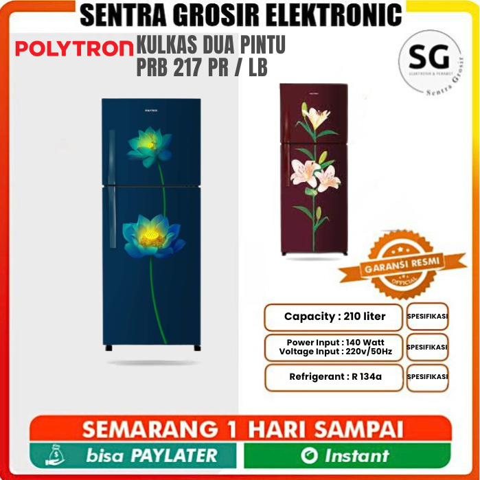 Jual KULKAS 2 PINTU POLYTRON PRB 217PR/LB | Shopee Indonesia