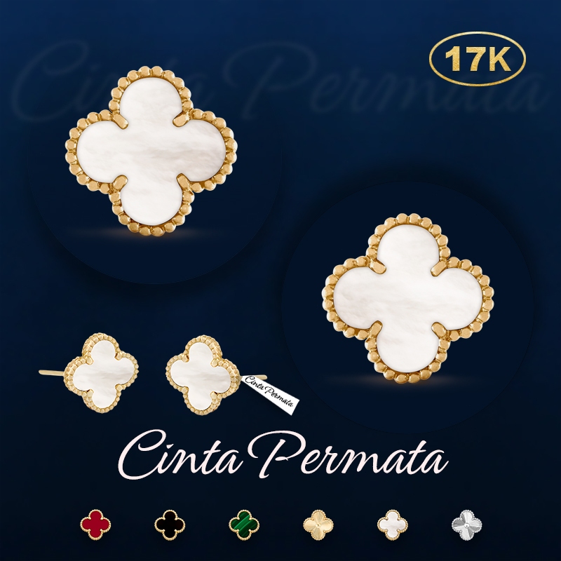 Jual Anting - anting Wanita Emas 17K dengan kulit Kerang Mutia dari ...