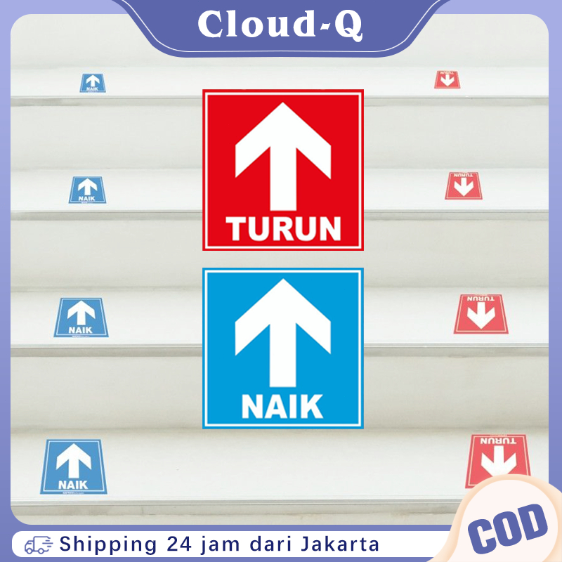 Jual 50Pcs Stiker Naik Turun Tangga Stiker Sign Panah Naik Turun Arah ...