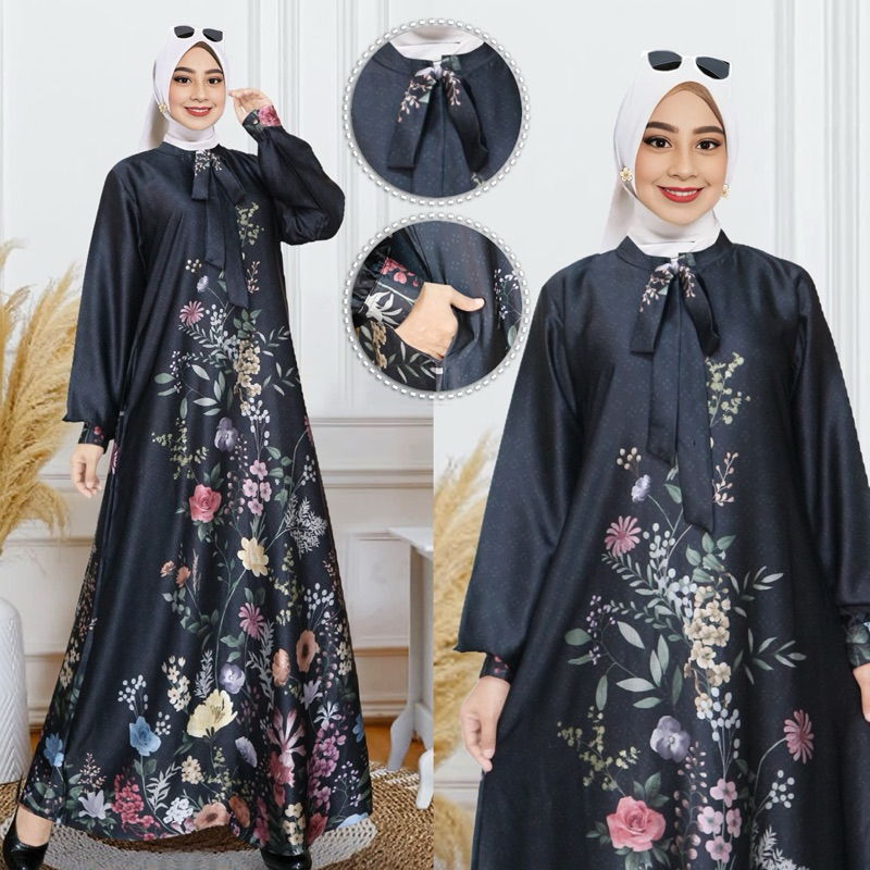 Jual ARABIAN DRESS | GAMIS LEBARAN MOTIF PREMIUM | GAMIS MOTIF KEMBANG ...