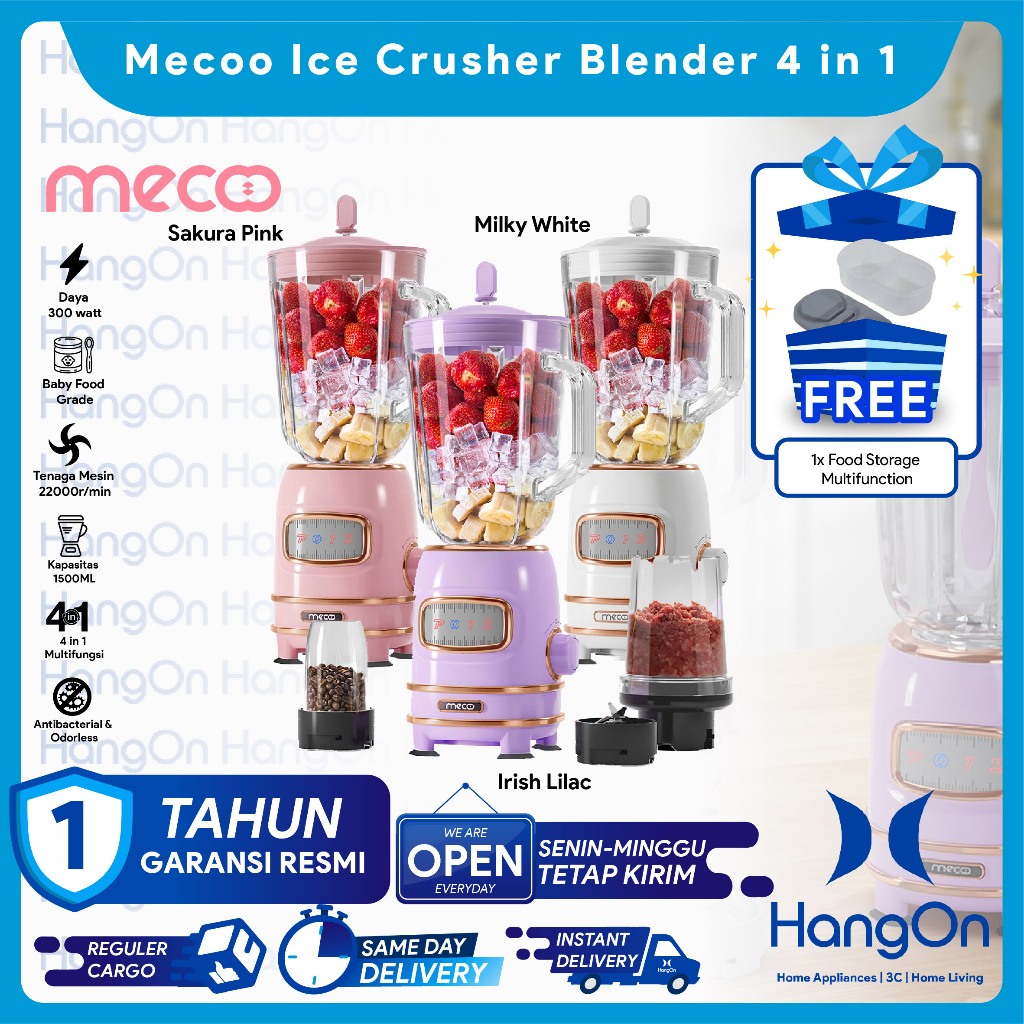 Jual Mecoo Ice Crusher Aesthetic 4 in 1 Blender juicer 300 Watt ...