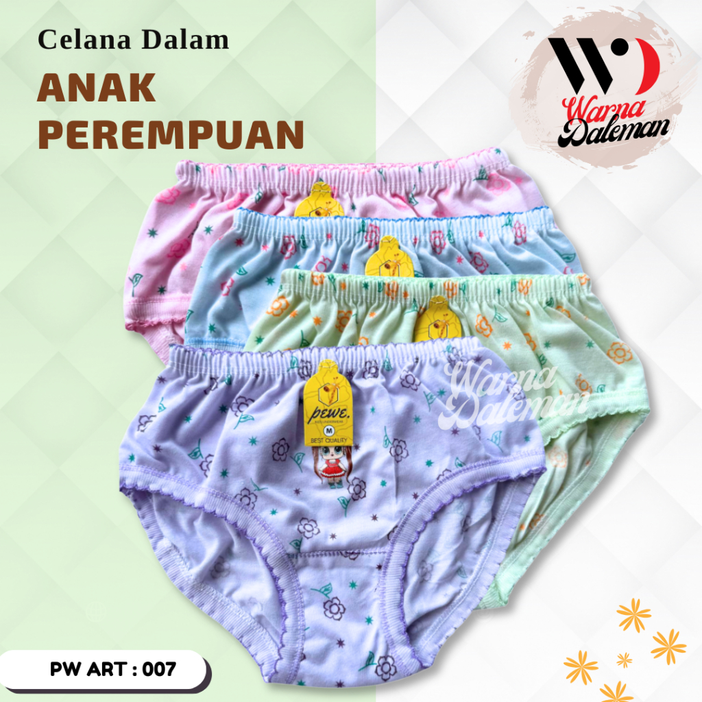 Jual 12 Pcs Celana Dalam Anak CD Anak Perempuan Cewek Motif Karakter ...
