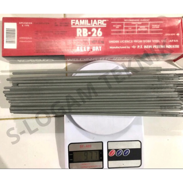 Jual Kawat Las Besi RB 26 KOBE STEEL 3.2 mm 1 KG Welding Electrodes ...