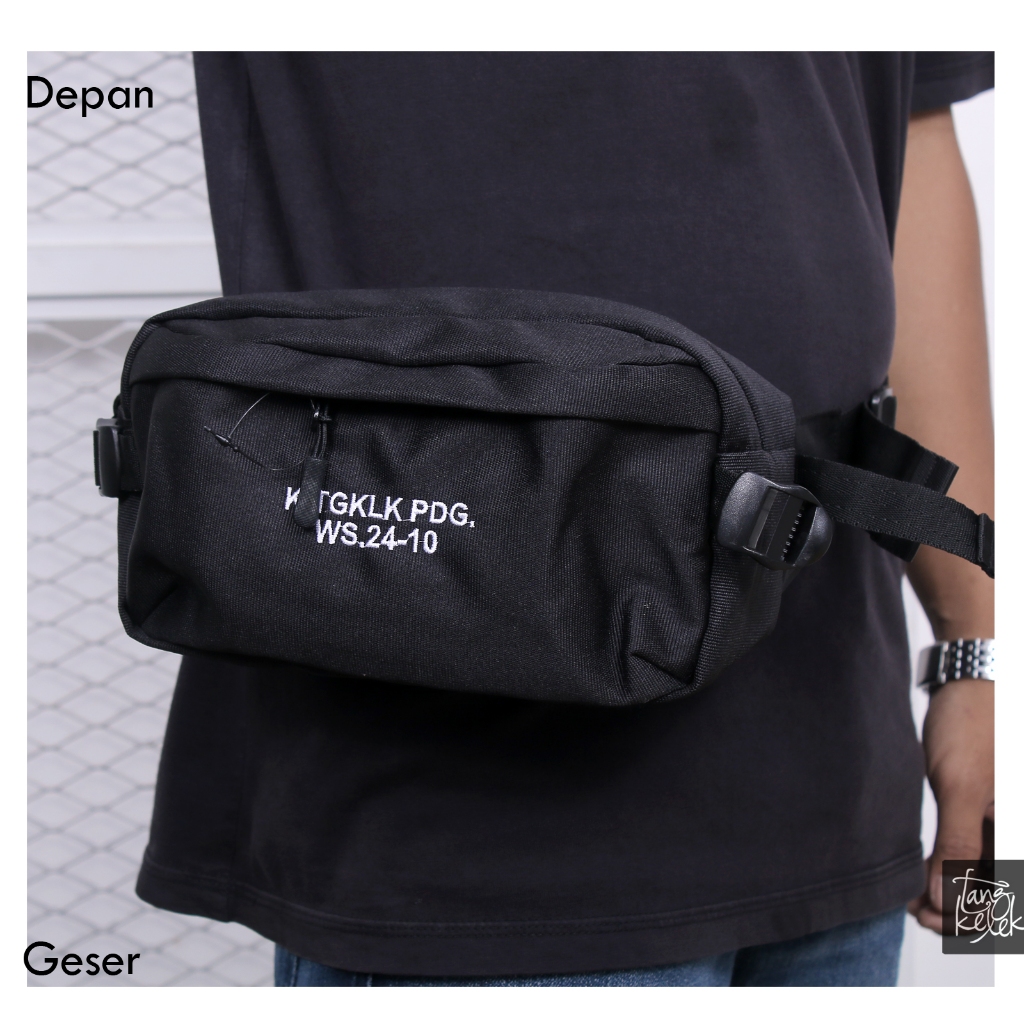 Jual Tangkelek Waist Bag Tangkelek Warna Hitam | Shopee Indonesia