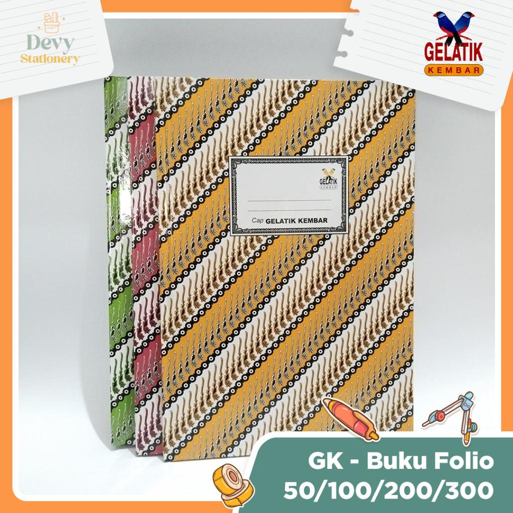 Jual Gelatik Kembar Buku Folio Buku Catatan hard cover isi 50, 100, 200 ...