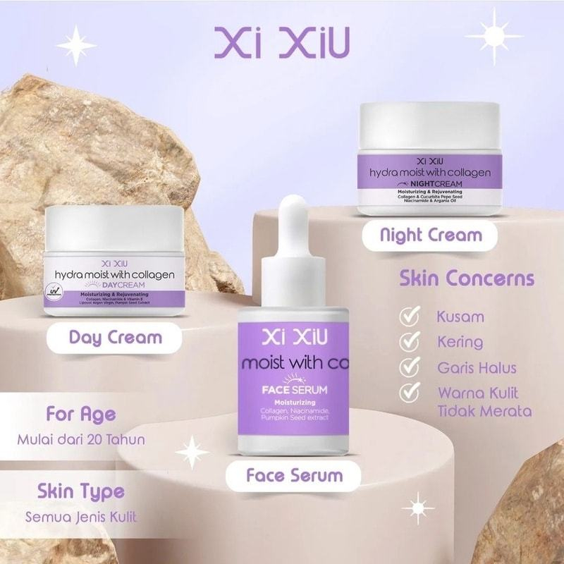 Jual XI XIU HYDRA MOIST WITH COLLAGEN SERIES | Shopee Indonesia