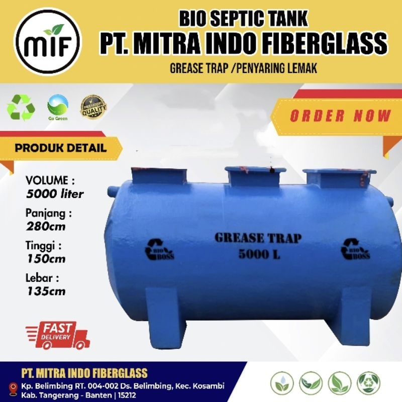 Jual grease trap 5000 liter bio mif | Shopee Indonesia