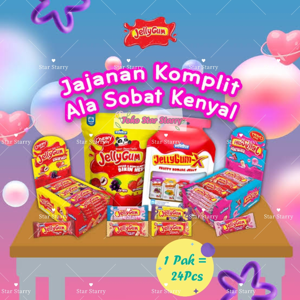 Jual [Per Pack] Donald Jelly Gum Blue isi 24sachet @23gram - (HARGA PER ...