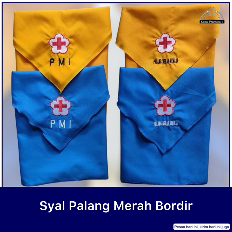 Jual Syal Slayer PMR PMI Madya Wira Kacu Hasduk Palang Merah PMI SD SMP ...