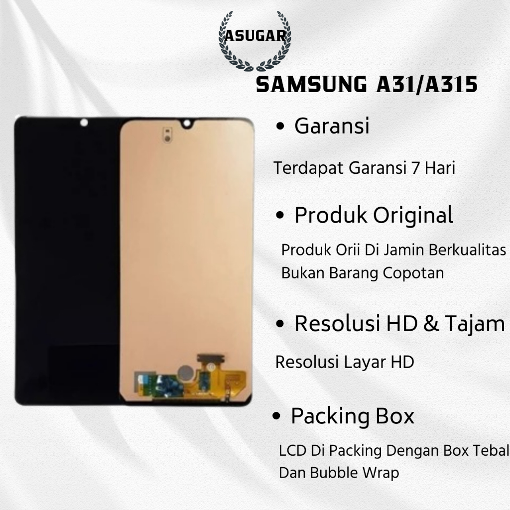 Jual LCD SAMSUNG GALAXY A31/A315/A315F FULLSET TOUCHSCREEN | Shopee Indonesia