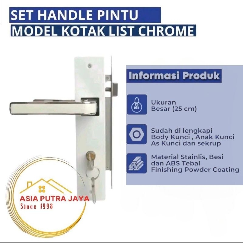 Jual Handle Set Kunci Pintu Rumah Modern & Elegan - Ukuran Besar ( 25 ...