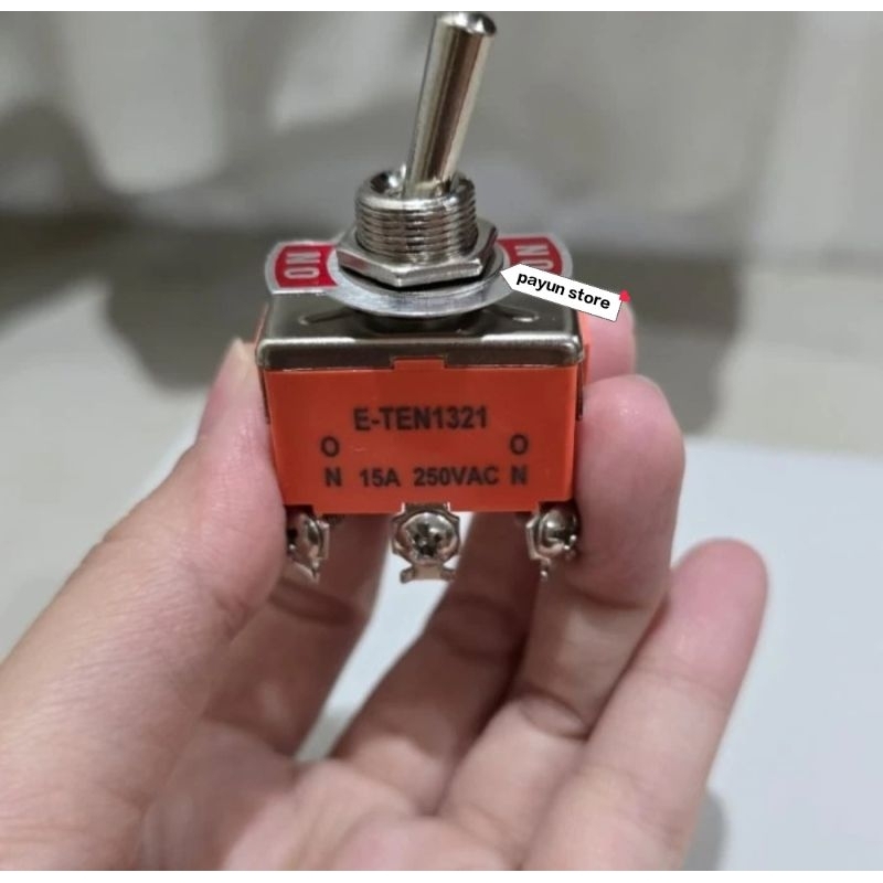 Jual Saklar Toggle ON ON Merk E-TEN 1321 Switch Model On On Kaki 6Pin ...