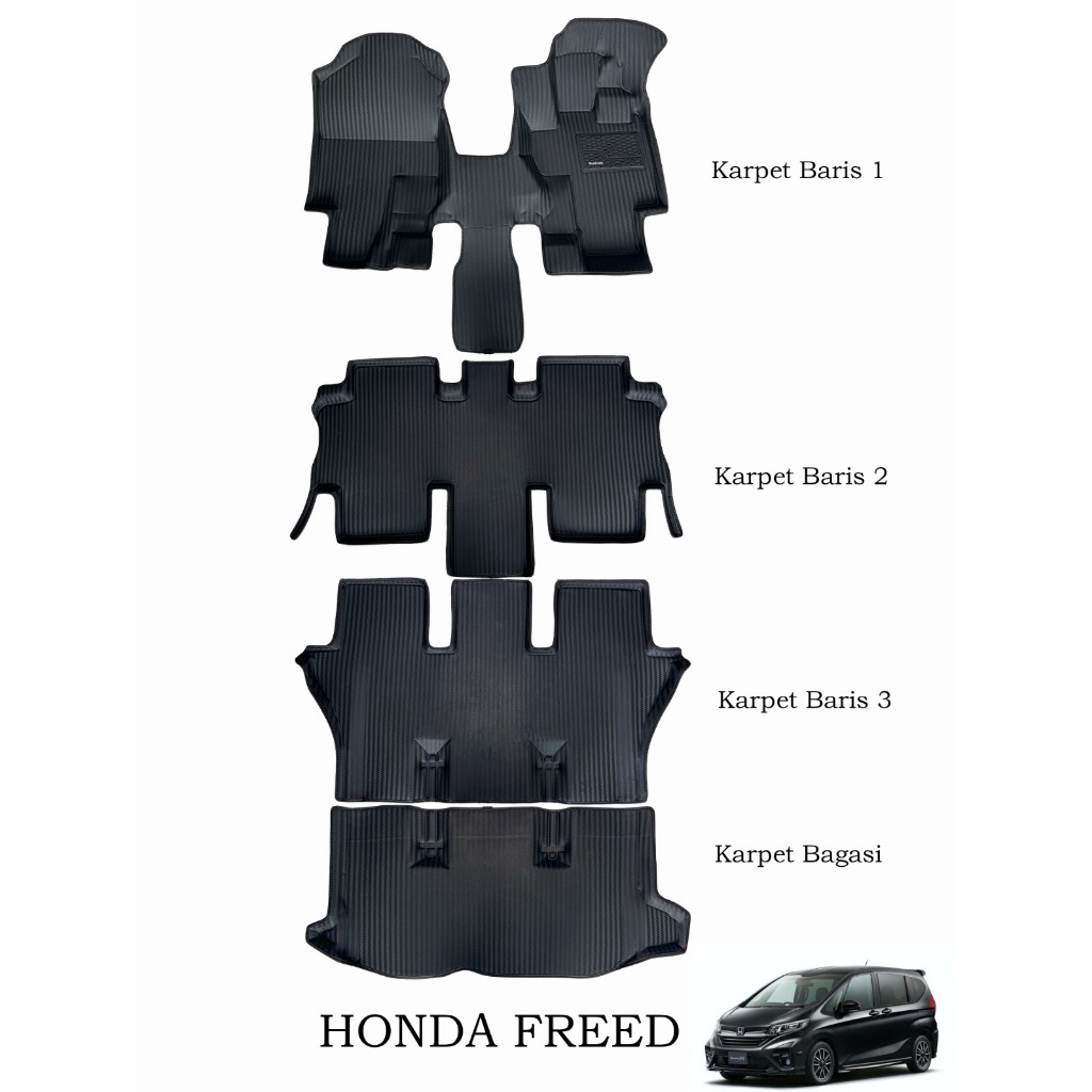 Jual MISIMA Karpet Mobil 5D Honda Freed - Anti Slip, Tahan Air & Mudah ...