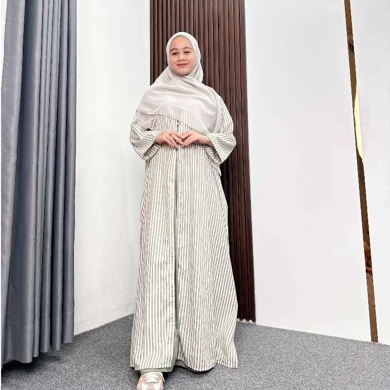 Jual Keinara Outer Abaya | Long Outer Salur Korean Style | Abaya Outer ...
