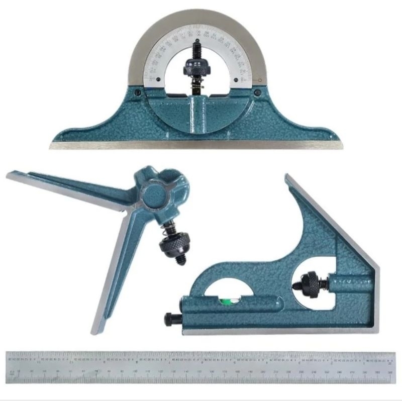 Jual Combination Square | Universal Bevel Protractor 0-180 & 0-360 -180 ...