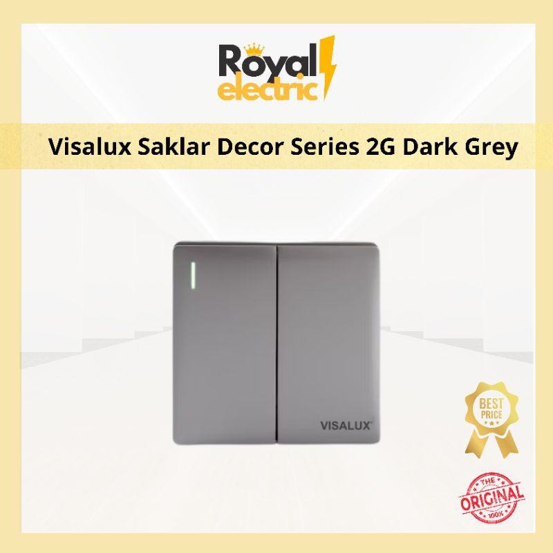 Jual Visalux Saklar Decor Series 2G Dark Grey | Shopee Indonesia