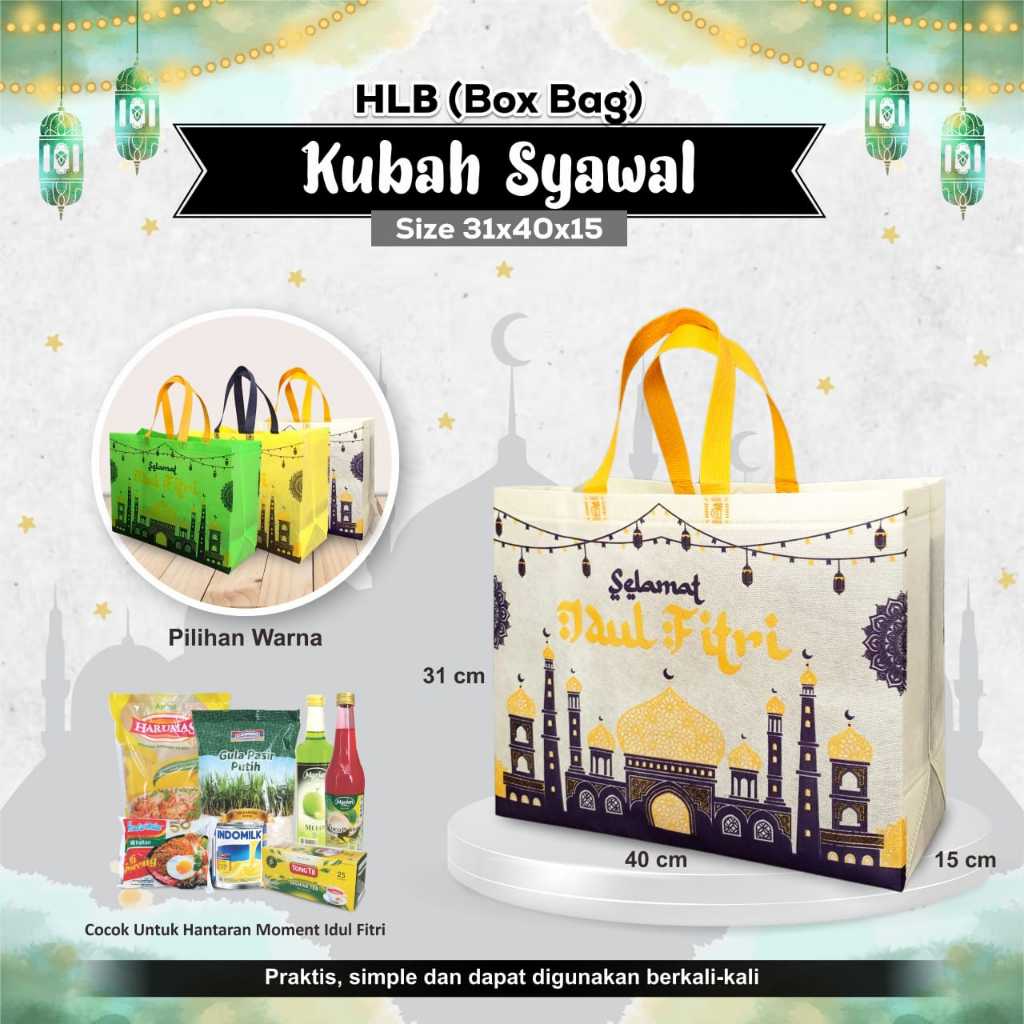 Jual Tas hampers parcel Lebaran / Tas Goodie bag Idul Fitri bahan ...