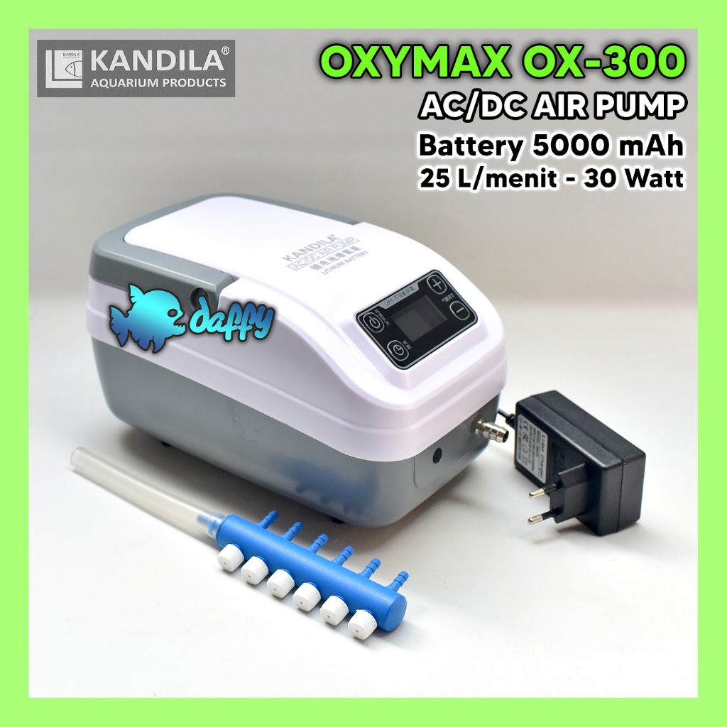 Jual Kandila OXYMAX OX 300 Aerator ACDC 25L/M 5000mAh 30W | Shopee Indonesia