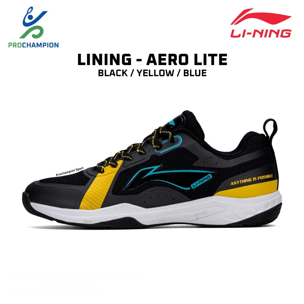 Jual Sepatu Badminton Lining Li-Ning AERO LITE Black Yellow Blue ...