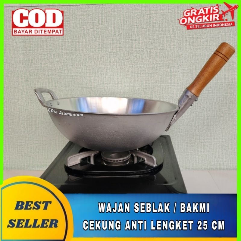 Jual Wajan Seblak / Wajan Panci Cekung Anti lengket / Kuali kuwung ...
