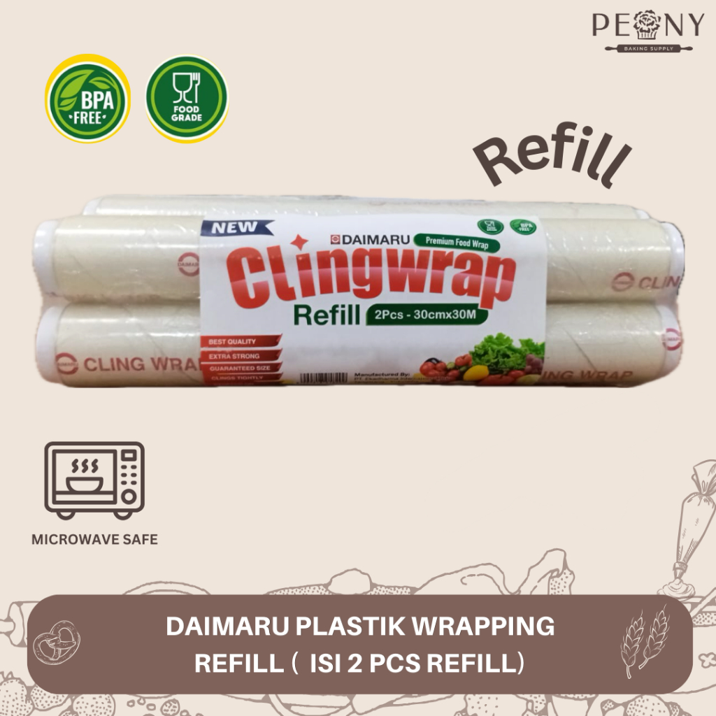 Jual (REFILL ISI 2 PCS) DAIMARU CLINGWRAP (30 CM X 30 METER) | PLASTIK ...