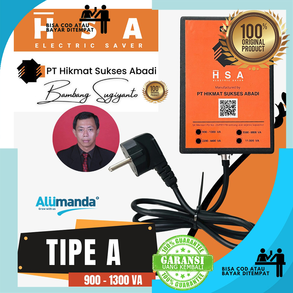 Jual PENGHEMAT DAYA LISTRIK RUMAH 900 - 1300 WATT TIPE A HSA ELECTRIC ...