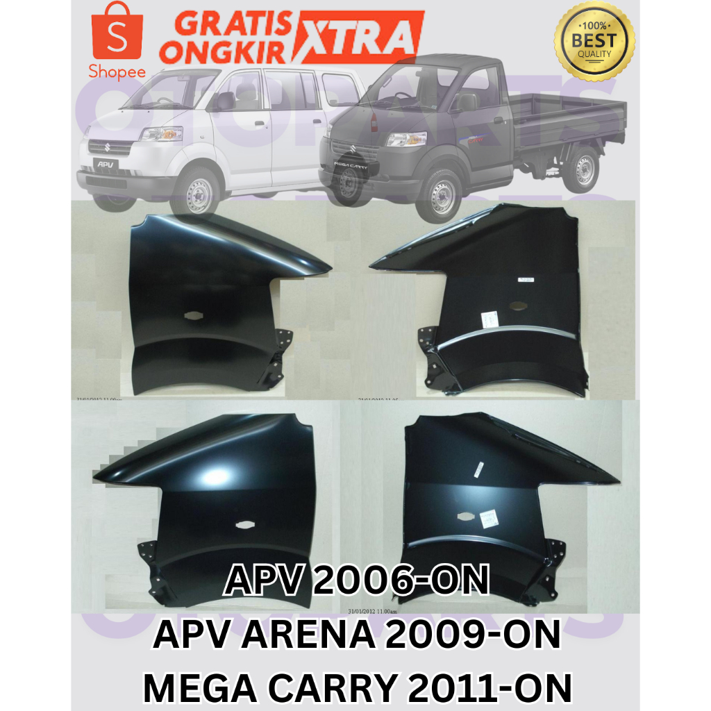 Jual FENDER SPAKBOR PIPI APV LAMA APV ARENA MEGA CARRY 2006 2007 2008 ...