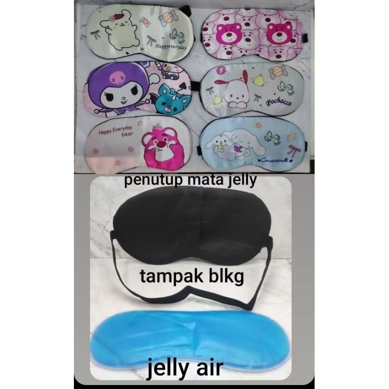 Jual penutup mata tidur penutup mata motif sanrio sleep eye mask ...