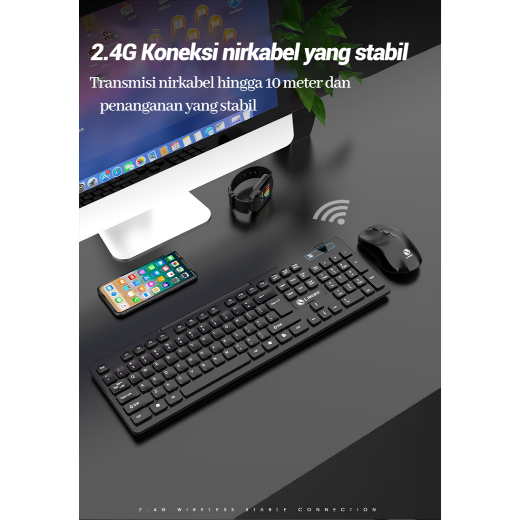 Jual MA Keyboard Portable Wireless Set Combo Keyboard dan Mouse Tanpa ...