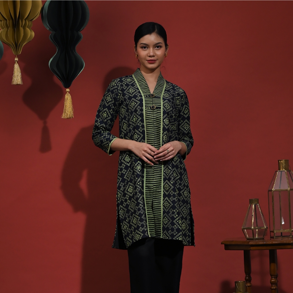 Jual NONA RARA - Tunik Berli Dobi Rayya T3942, Baju kerja blouse batik ...