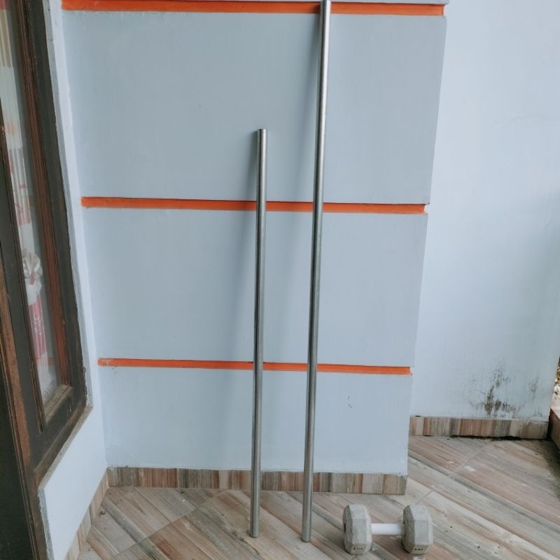 Jual Stick barbell panjang 1meter lebih stick barbel curl | Shopee ...