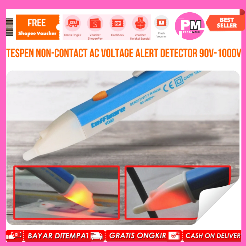Jual Tespen Non-contact AC Voltage Alert Detector 90V-1000V/Tespen ...