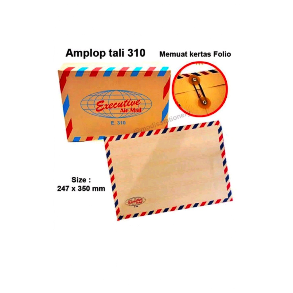 Jual [1 Bungkus] Amplop Tali Coklat Executive 310 311 312 Airmail / Map ...
