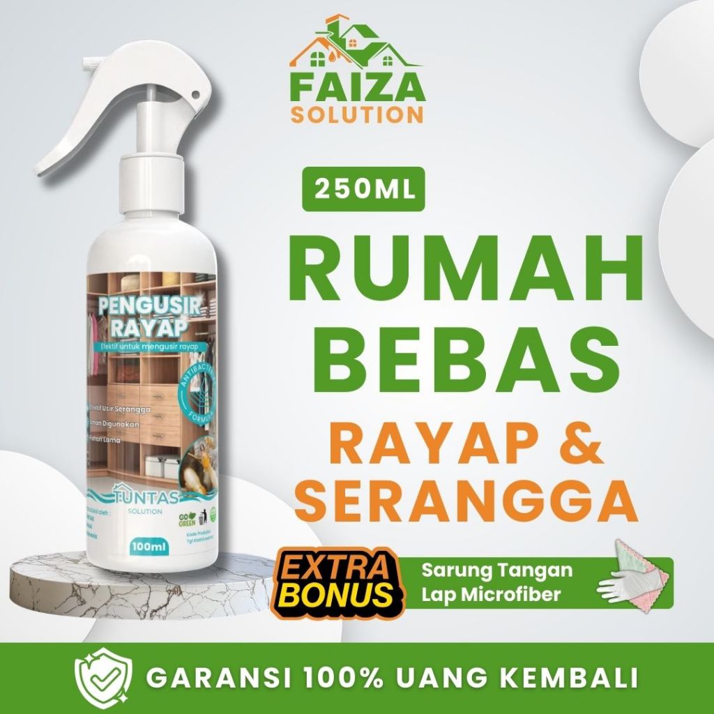 Jual TUNTAS Pengusir Rayap Spray Kayu Pengusir Serangga Dalam Ruangan ...