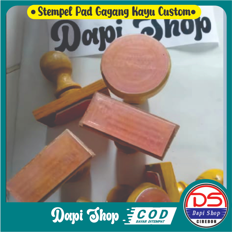 Jual STEMPEL KAYU PERSEGI PANJANG BULAT OVAL CUSTOM | Shopee Indonesia