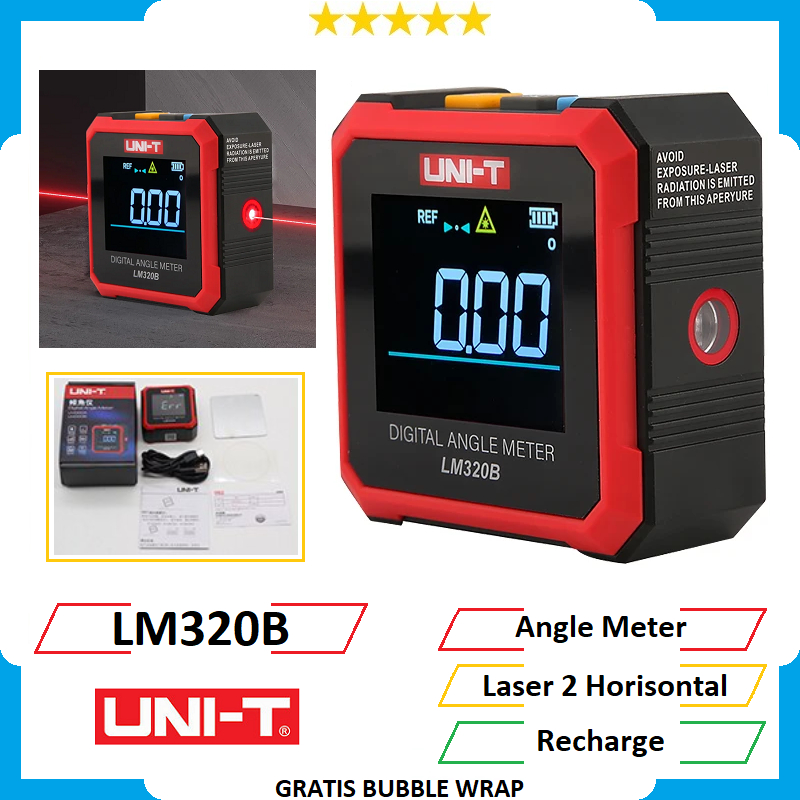 Jual Uni T LM320B Digital Protractor Inclinometer Busur Derajat Digital ...