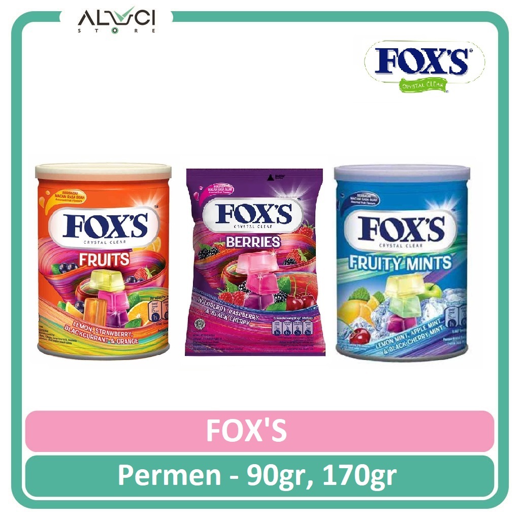 Jual Fox's Permen Crystal Clear Pouch 90gr l Kaleng 170gr | Shopee ...