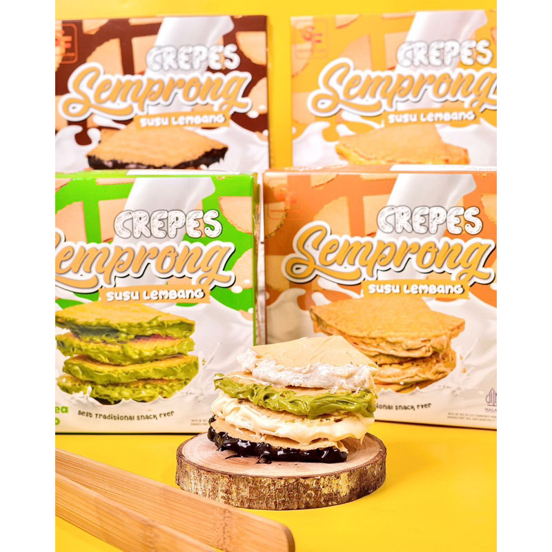 Jual Semprong Susu Crepes rasa coklat chesse tiramisu strawbery taro ...