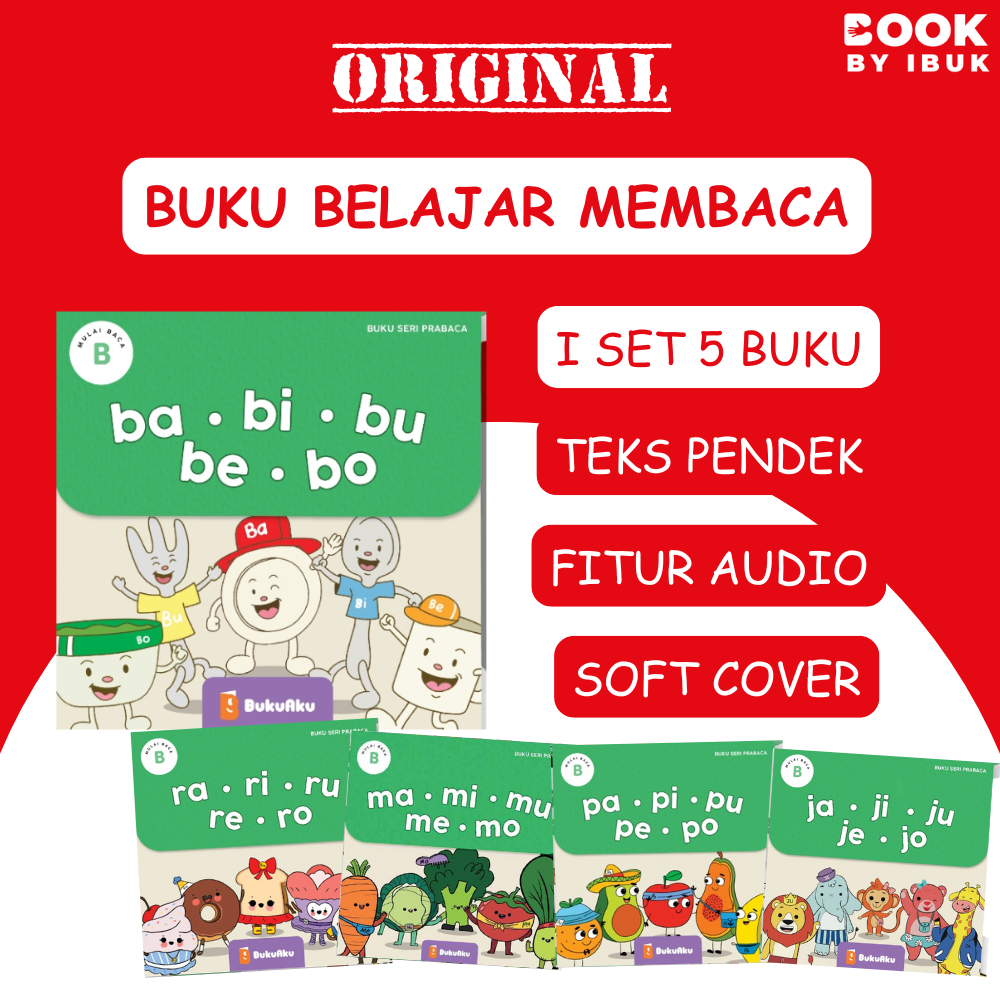 Jual 1 PAKET ISI 5 BUKU, SERI PRABACA TAHAP B MULAI BACA, Buku Belajar ...