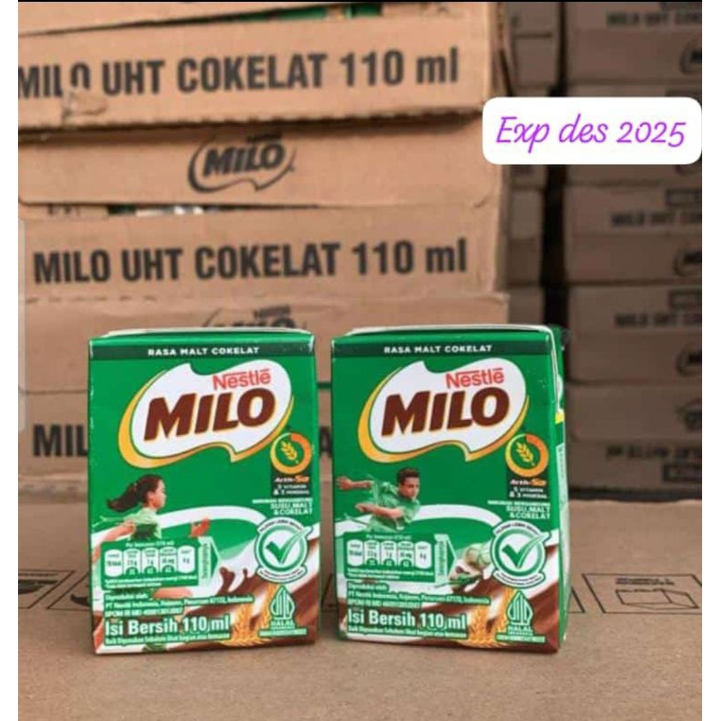 Jual Milo Minuman Susu UHT 110ml 1 dus isi 36 Kotak Kecil Milk cokelat | Shopee Indonesia