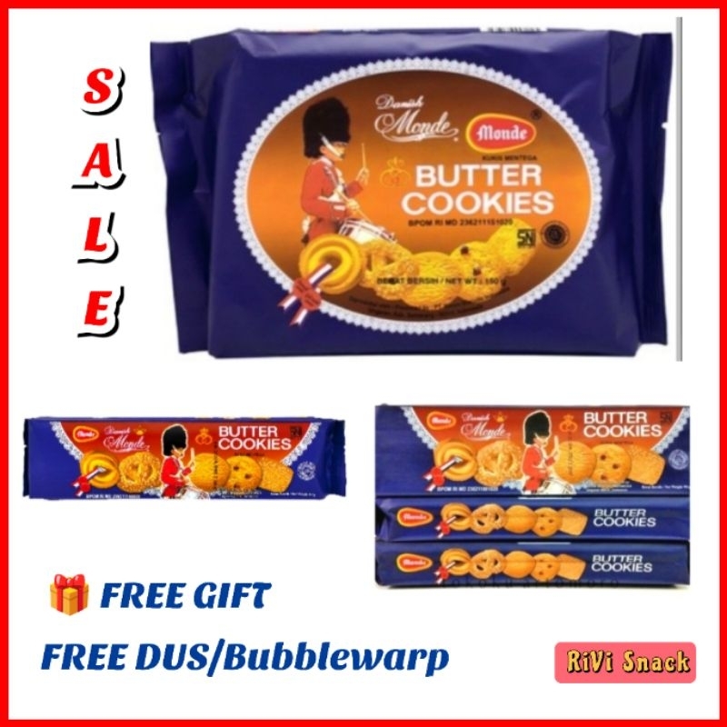 Jual MONDE BUTTER COOKIES KEMASAN/ KUE LEBARAN/ BISKUIT LEBARAN ...