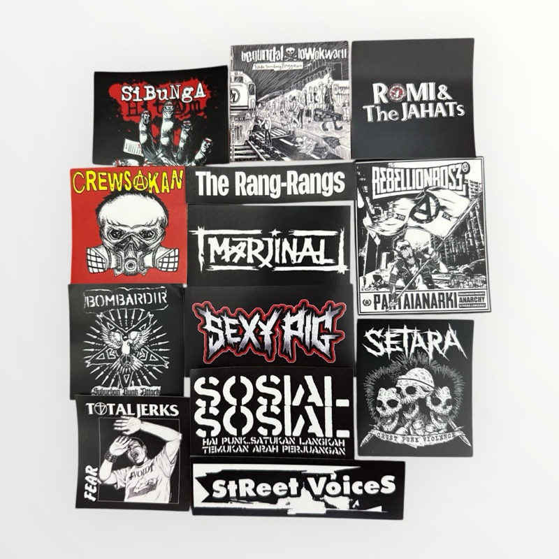 Jual Sticker Pack Band Punk Indonesia (Marjinal, Crewsakan, Sosial ...