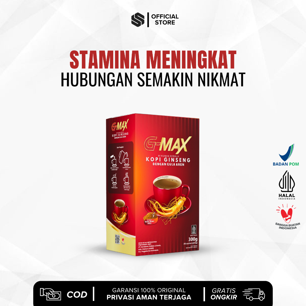 Jual G-MAX MINUMAN KOPI STAMINA PRIA DEWASA EXTRA GINGSENG ORIGINAL TAHAN LAMA SEMALAMAN 1 BOX ...