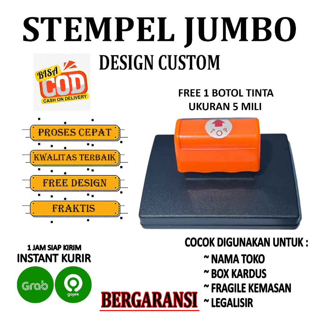 Jual Stempel Jumbo Box & Kertas / Stempel Jumbo Flash Custom Free ...