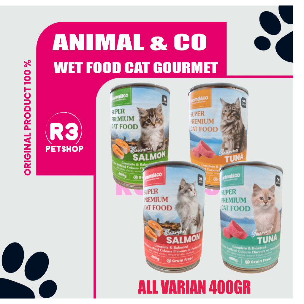 Jual ANIMAL & CO (Gourmet) 400gr Makanan Basah Kaleng Super Premium All ...
