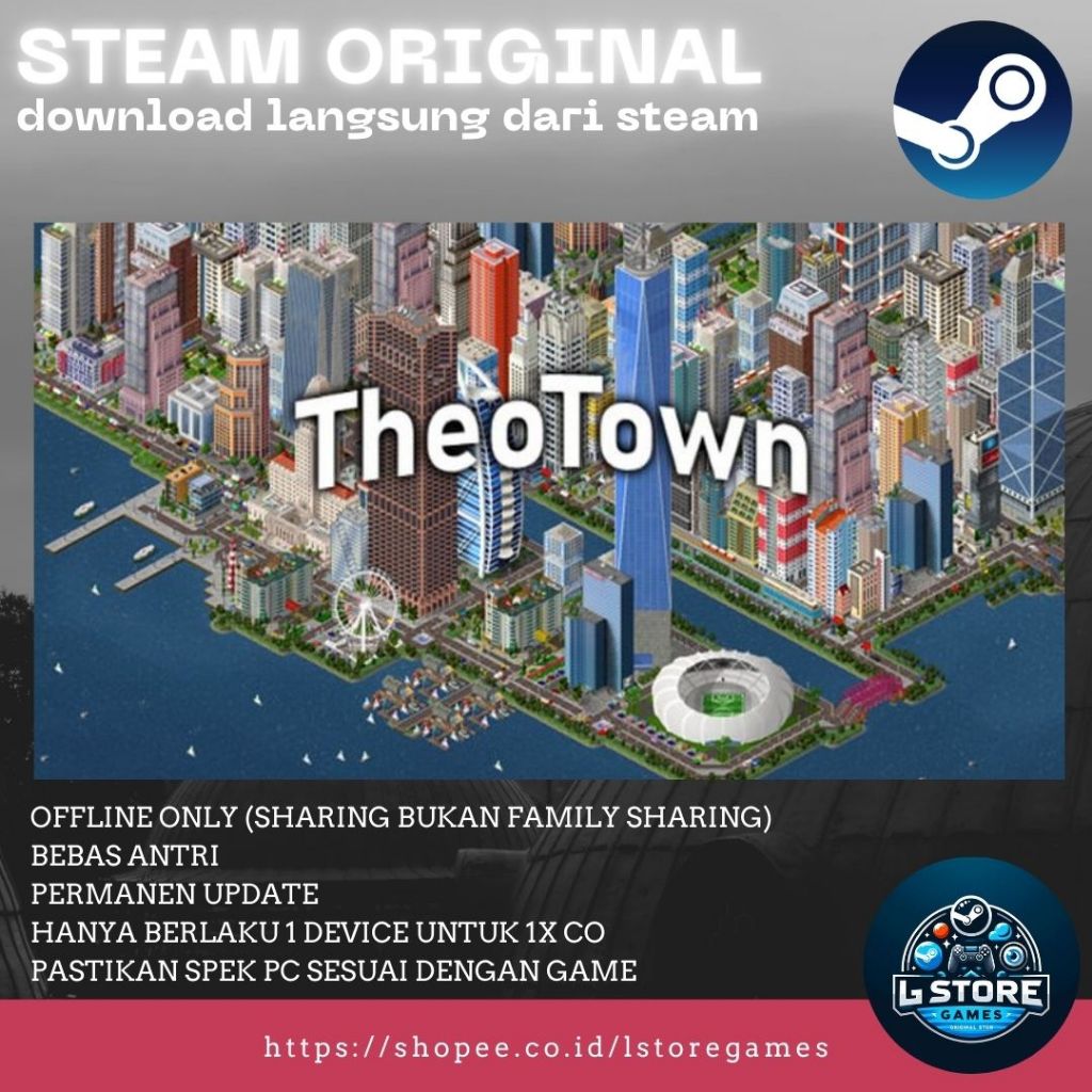 Jual TheoTown PC + mac + linux Sharing Original Offline | Shopee Indonesia