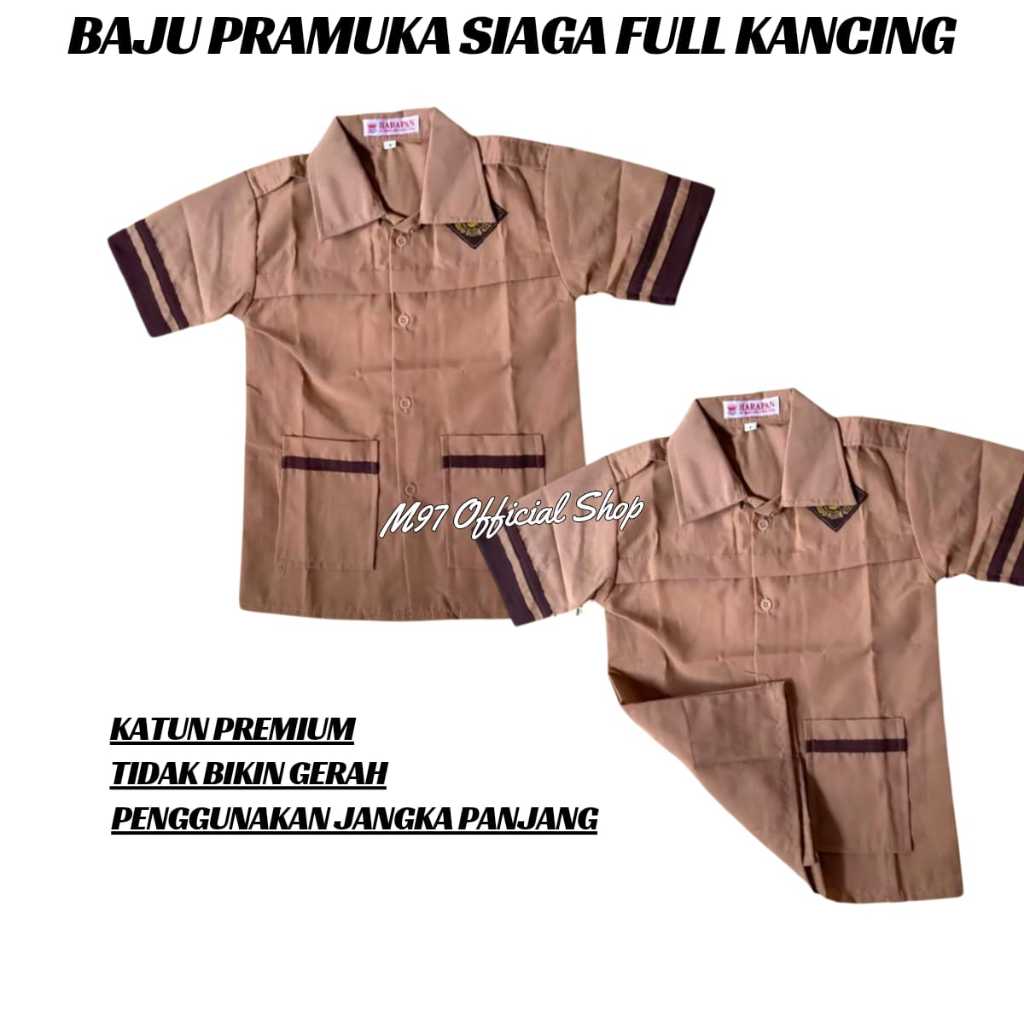 Jual Baju Pramuka SIAGA Full Kancing Baju Pramuka SIAGA Lengan PENDEK ...