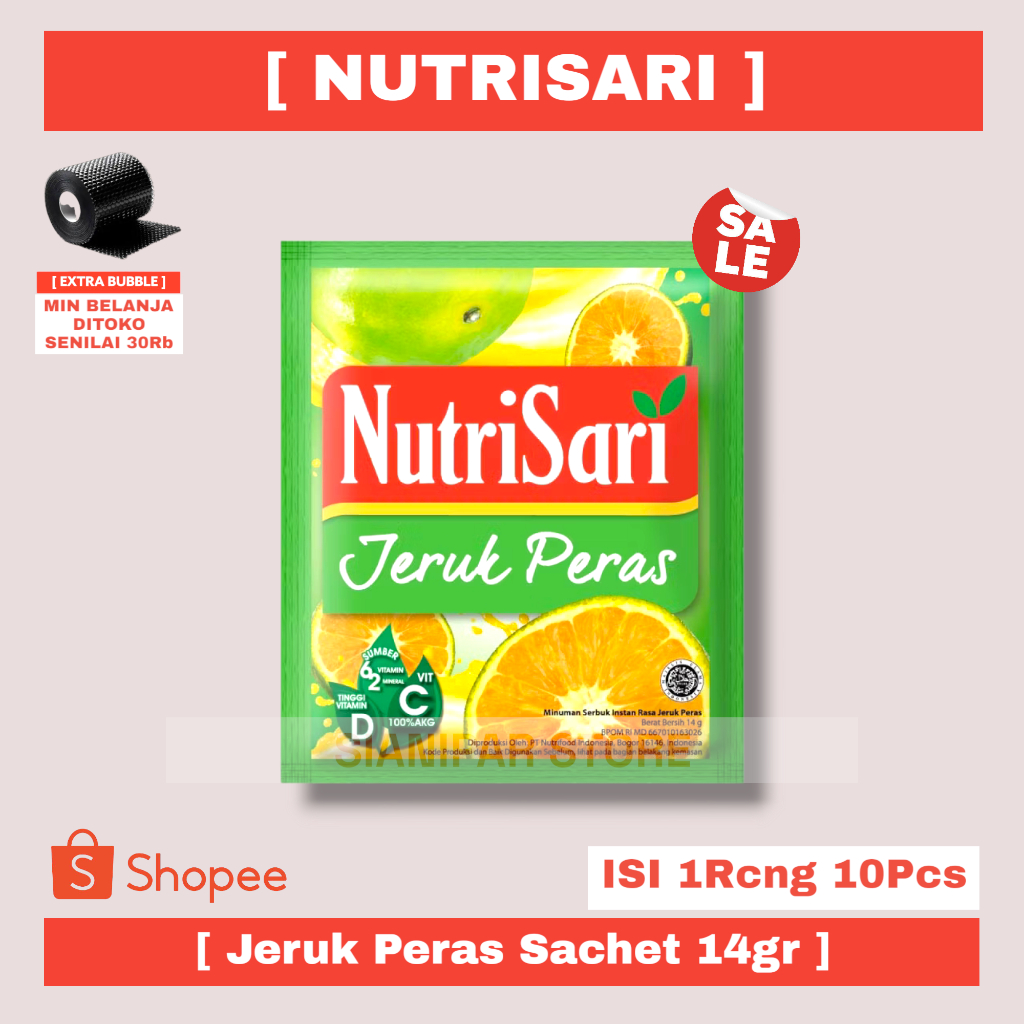Jual NUTRISARI INSTANT DRINK JERUK PERAS SCT 14g | Shopee Indonesia